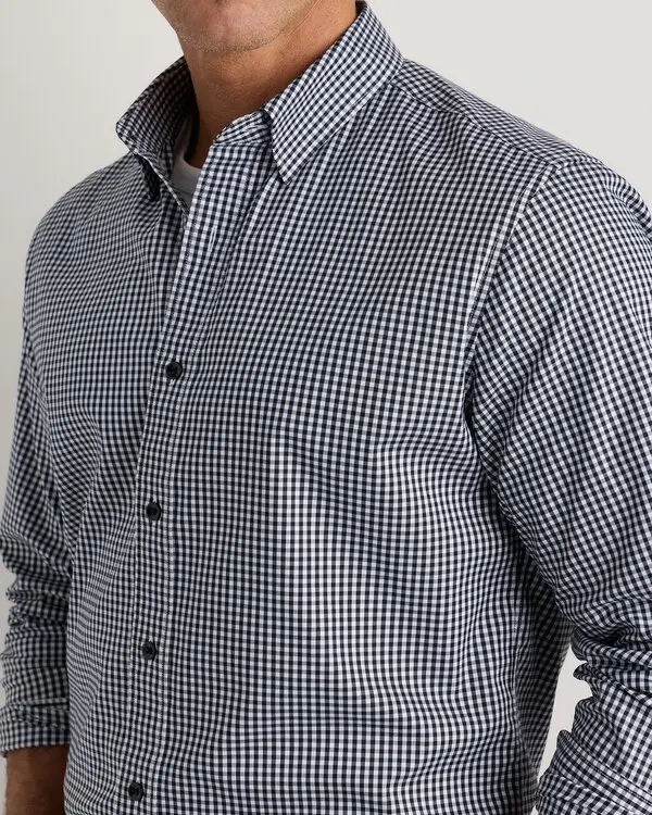 Quince Supima Cotton-tencel Everyday Shirt - Blue Gingham