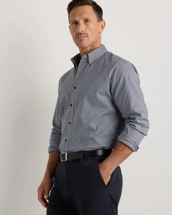 Quince Supima Cotton-tencel Everyday Shirt - Blue Gingham