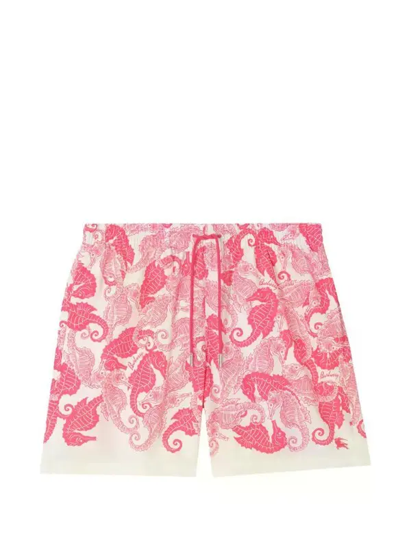 Burberry Seahorses Print Swim Shorts