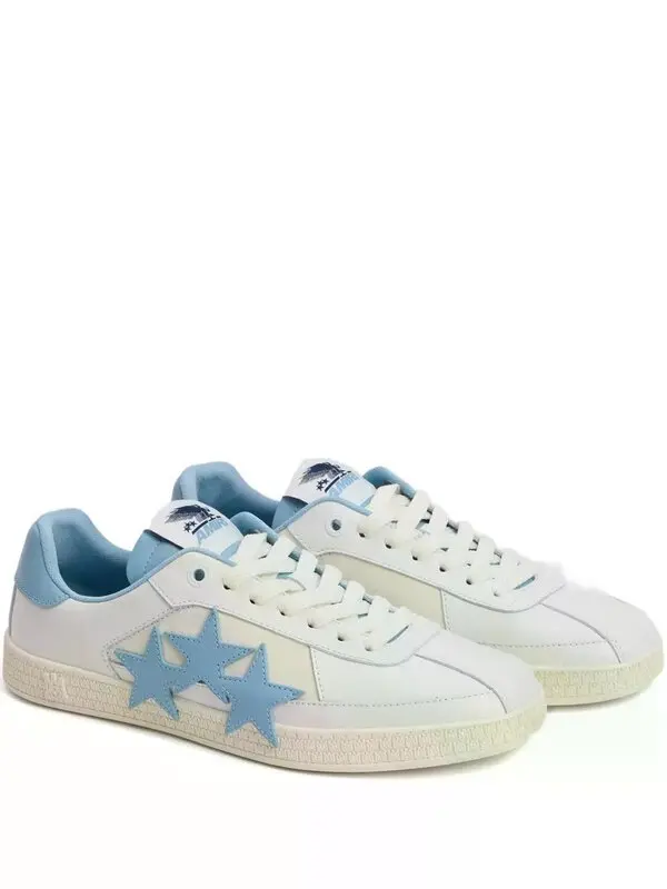 Amiri Pacific Star-appliqué Leather Sneakers - White