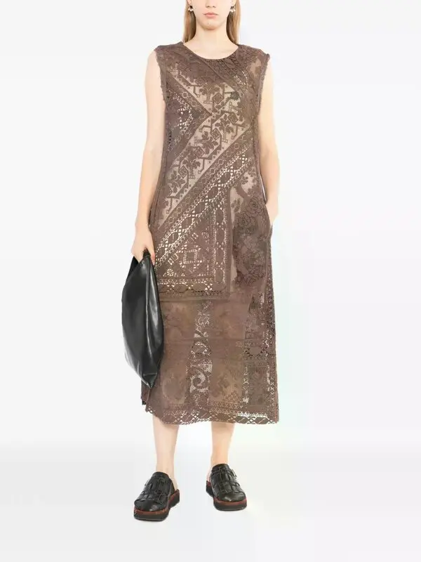 By Walid Chateau Laced Curtain Rima Dress