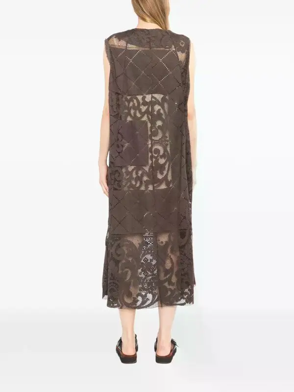 By Walid Chateau Laced Curtain Rima Dress