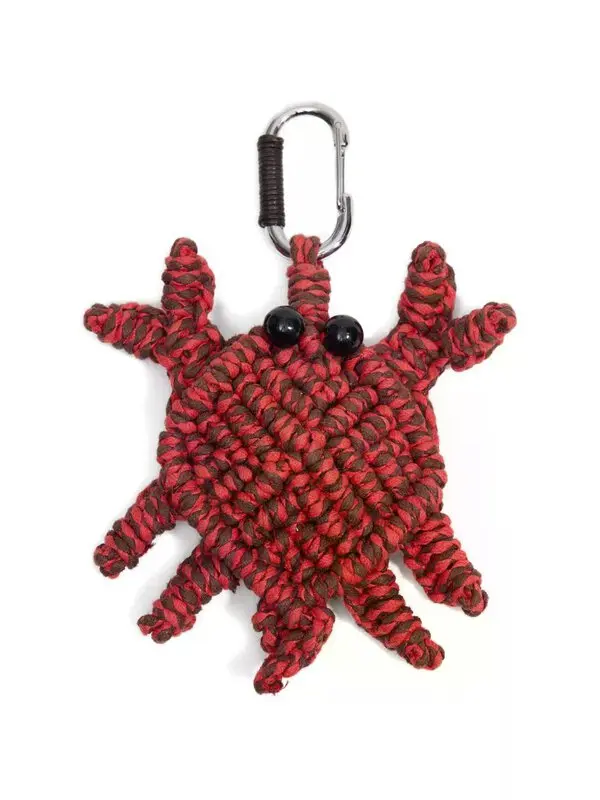Bimba Y Lola Crab Macramé Keyring - Red