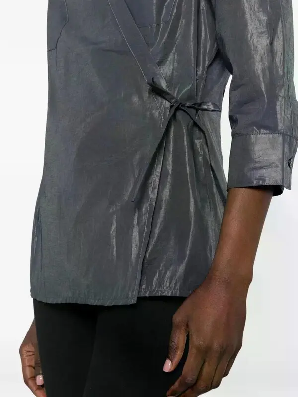 Paloma Wool Wrap-style Blouse With Chest Pockets