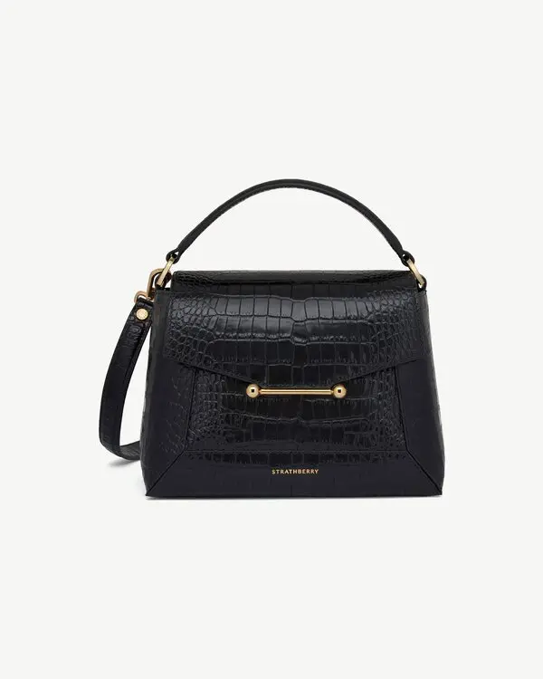 Strathberry Mosaic Top Handle Handbag - Black