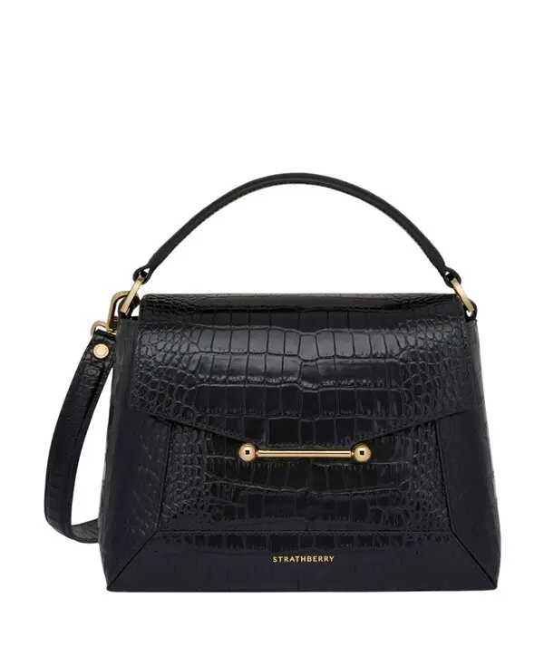 Strathberry Mosaic Top Handle Handbag - Black