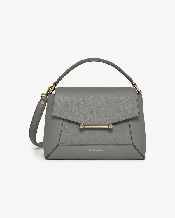Strathberry Mosaic Top Handle Handbag - Grey