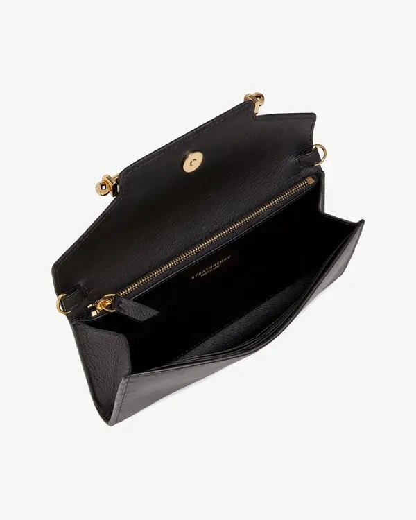 Strathberry Multrees Wallet On A Chain Handbag - Black