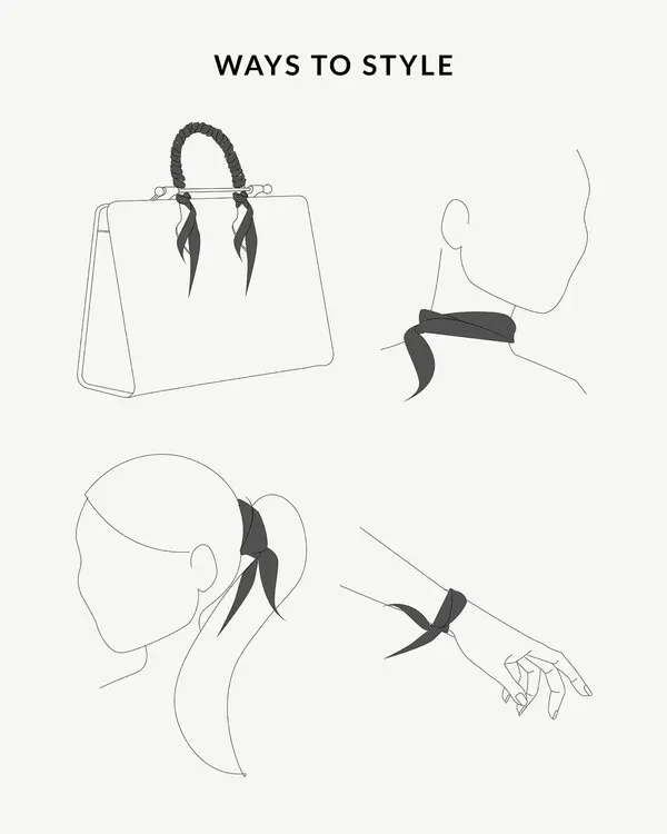 Strathberry Silk Skinny Scarf - White