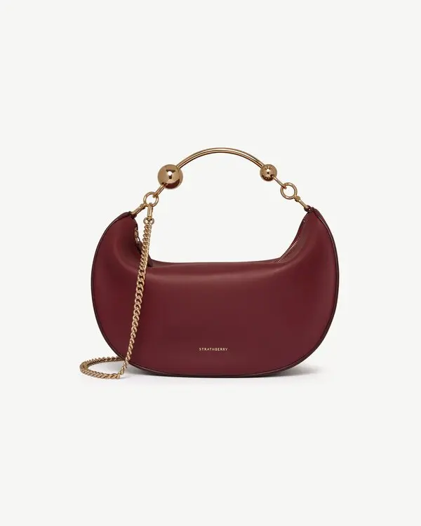 Strathberry Crescent Moon Handbag - Red