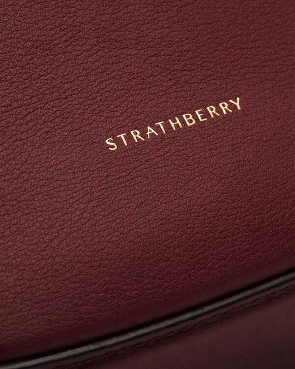Strathberry Crescent Moon Handbag - Red