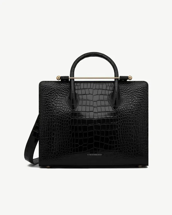 Strathberry Midi Tote Bag - Black
