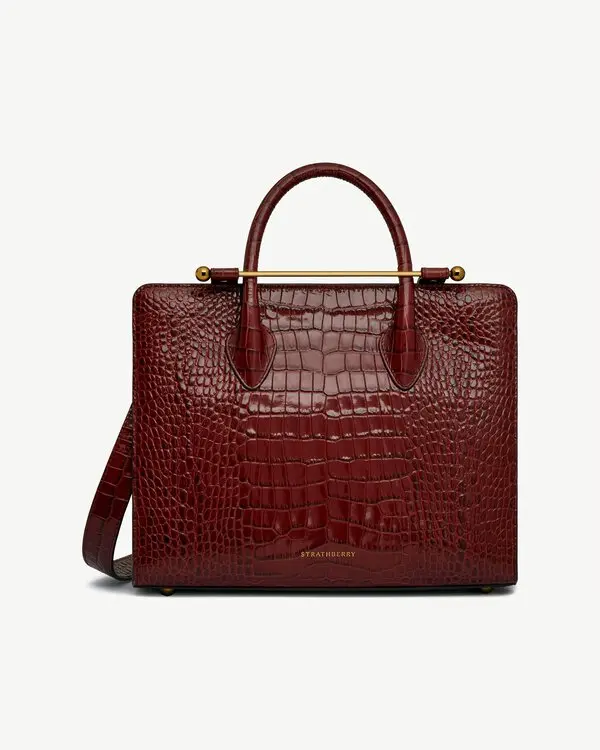 Strathberry Midi Tote Bag - Red