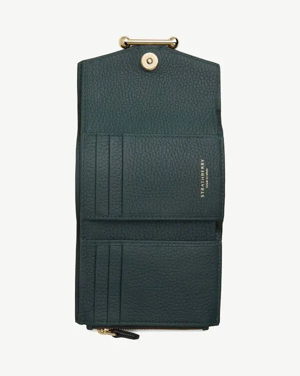 Strathberry Mosaic Trifold Wallet - Green
