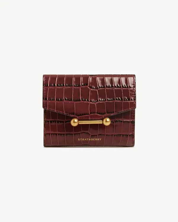 Strathberry Mosaic Trifold Wallet - Red