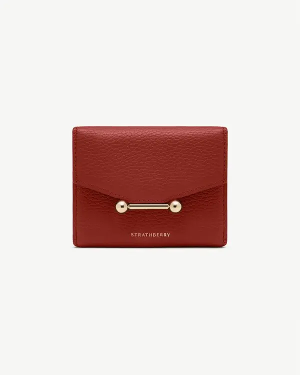 Strathberry Mosaic Trifold Wallet - Red