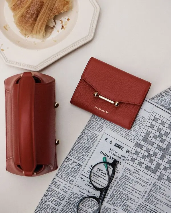 Strathberry Mosaic Trifold Wallet - Red