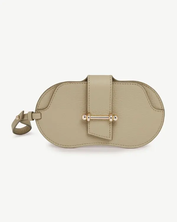 Strathberry Leather Sunglasses Case With Popper Closure - Neutral