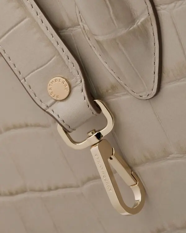 Strathberry Midi Tote Leather Top Handle Bag - Grey