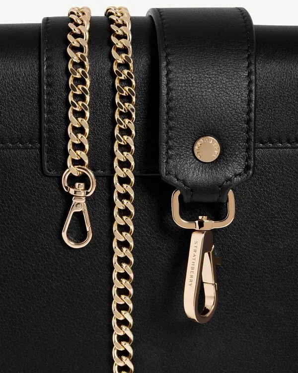 Strathberry Box Crescent Handbag - Black
