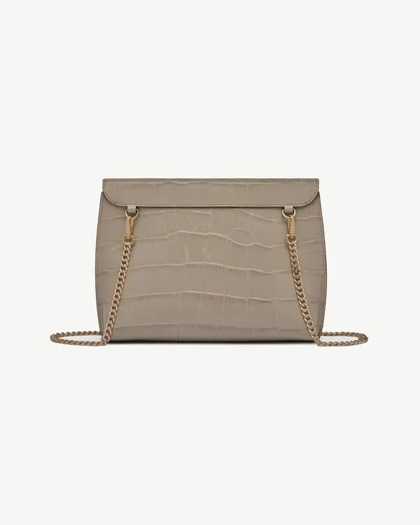 Strathberry Stylist Crossbody Leather Clutch - Grey