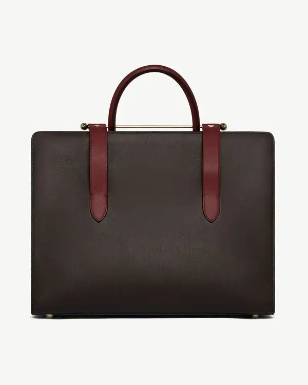 Strathberry Tote Bag With Music Bar Closure - Brown