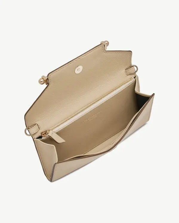 Strathberry Multrees Chain Wallet Leather Mini Clutch - Neutral