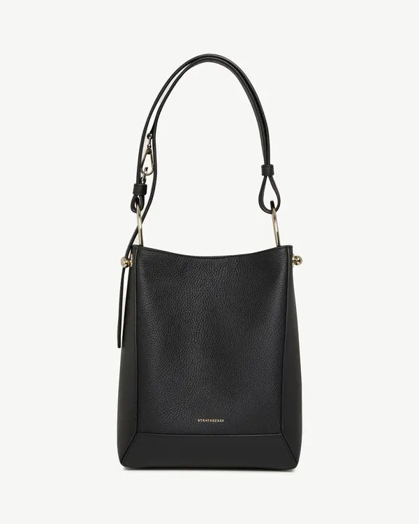 Strathberry Lana Midi Bucket Bag - Black
