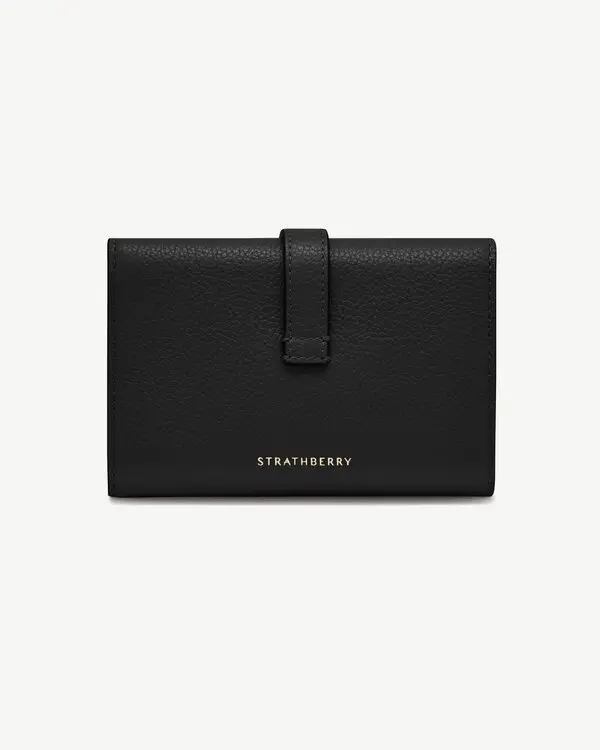 Strathberry Kite Trifold Wallet - Black