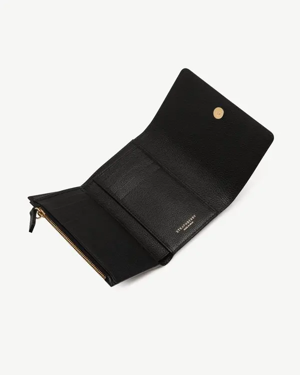 Strathberry Kite Trifold Wallet - Black