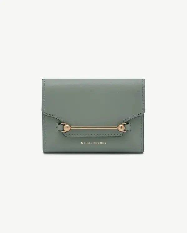 Strathberry Multrees Trifold Wallet - Green