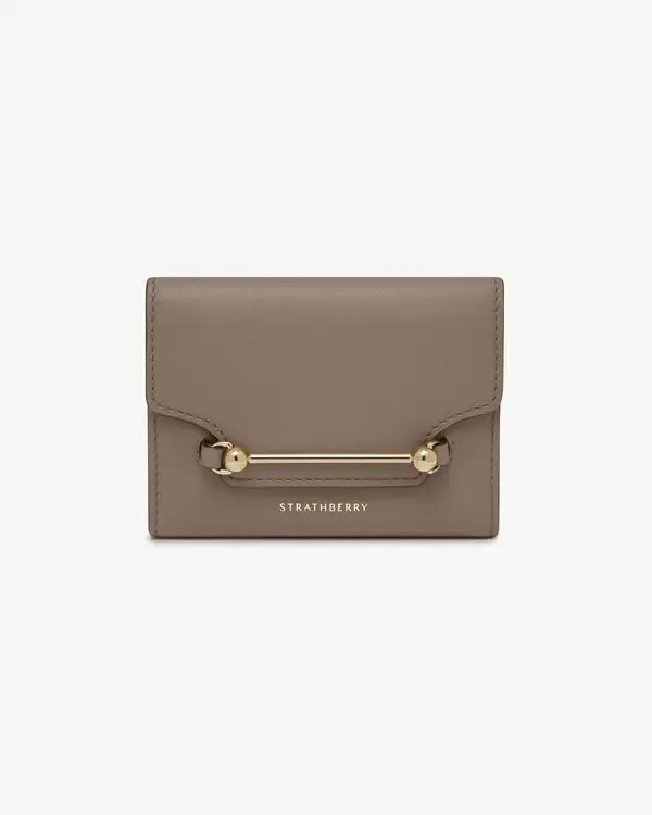 Strathberry Multrees Trifold Wallet - Grey