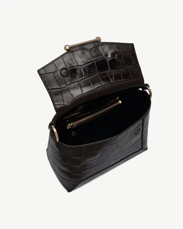 Strathberry Mosaic Top Handle Bag - Brown
