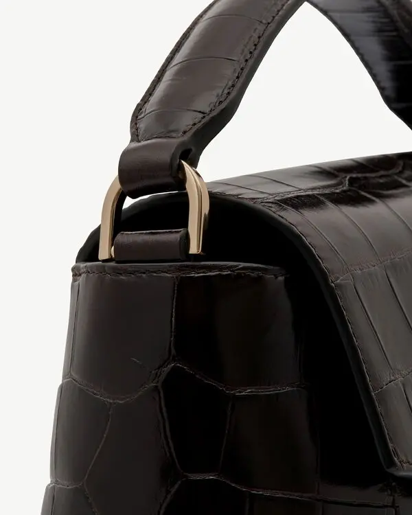 Strathberry Mosaic Top Handle Bag - Brown