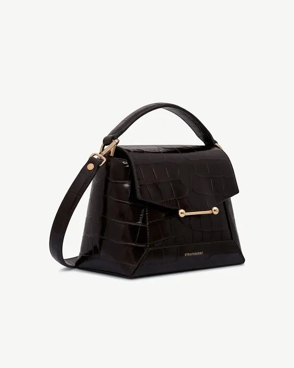 Strathberry Mosaic Top Handle Bag - Brown