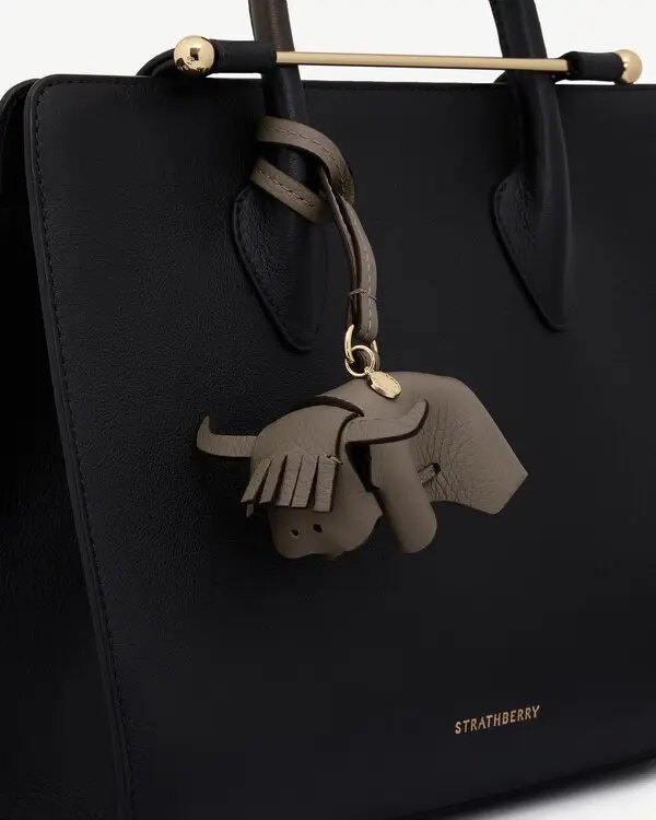 Strathberry Animal Bag Charm - Grey