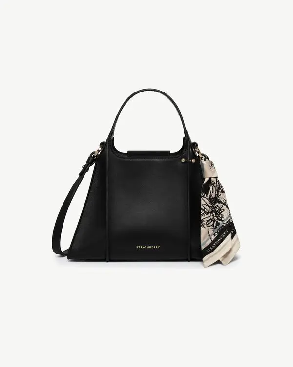 Strathberry Arkshell Top Handle Handbag - Black