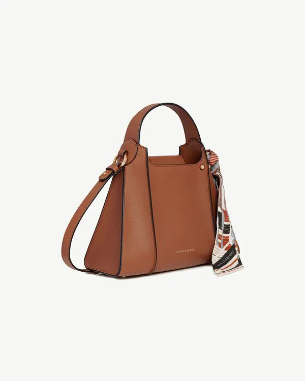 Strathberry Arkshell Top Handle Handbag - Brown