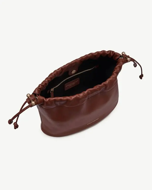Strathberry Charlotte Midi Drawstring Bag - Brown