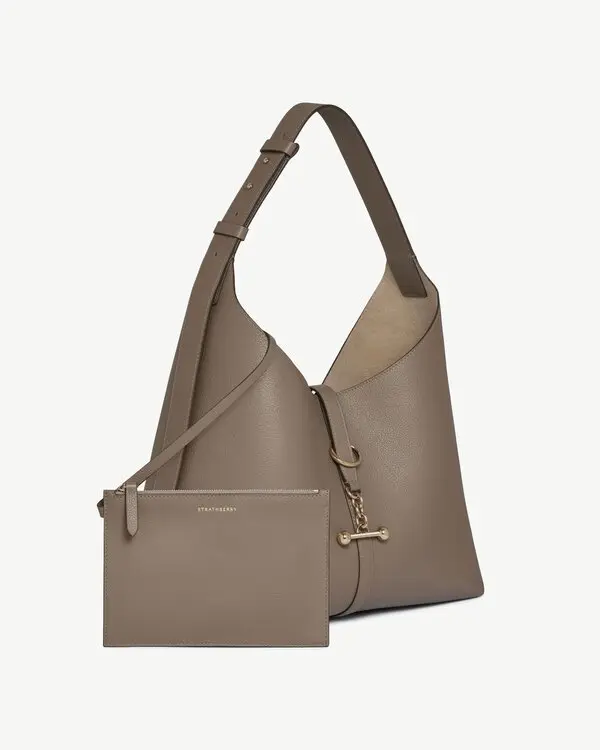 Strathberry Maxi Kite Hobo Bag - Grey