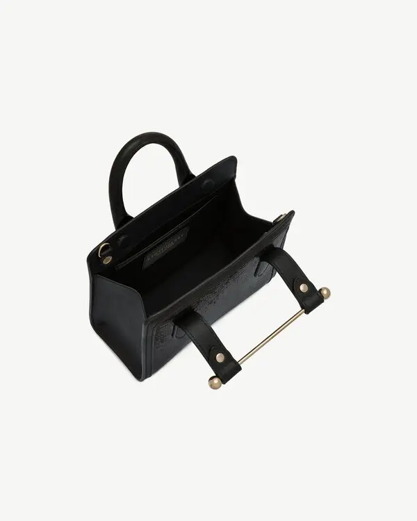 Strathberry Nano Tote Top Handle Bag - Black