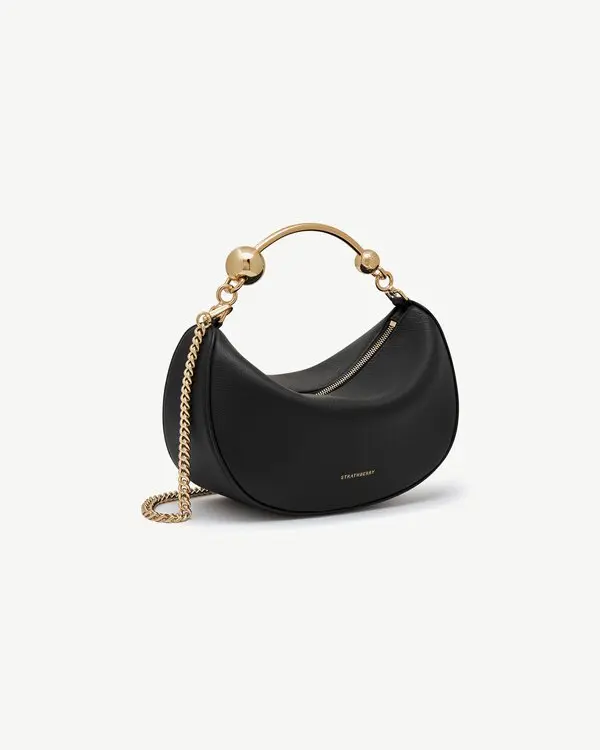 Strathberry Crescent Moon Mini Bag - Black