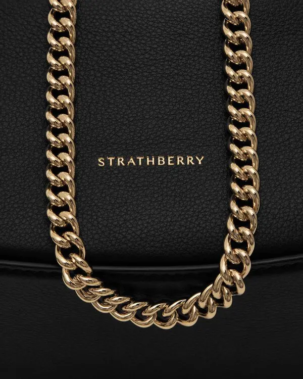 Strathberry Crescent Moon Mini Bag - Black
