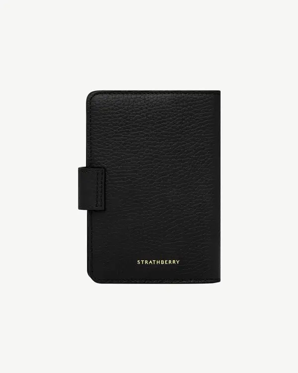 Strathberry Multrees Passport Holder - Black