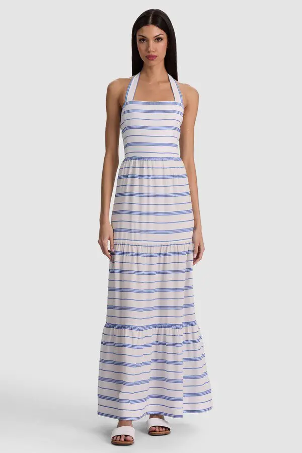 Alice + Olivia Saige Halter Maxi Dress