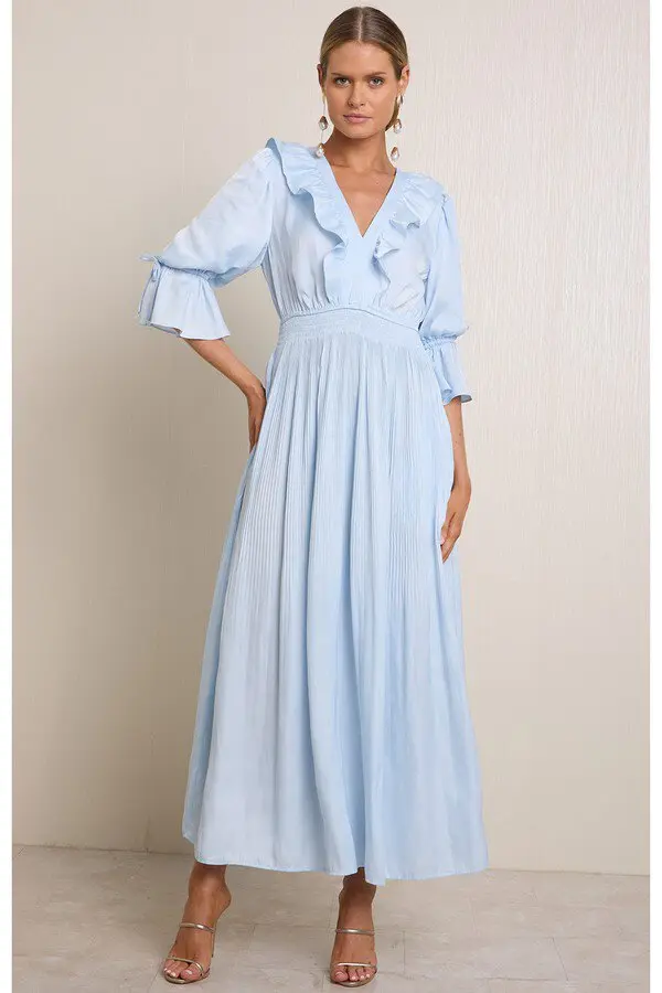 Hale Bob Meridian Charmeuse Maxi Dress - Blue