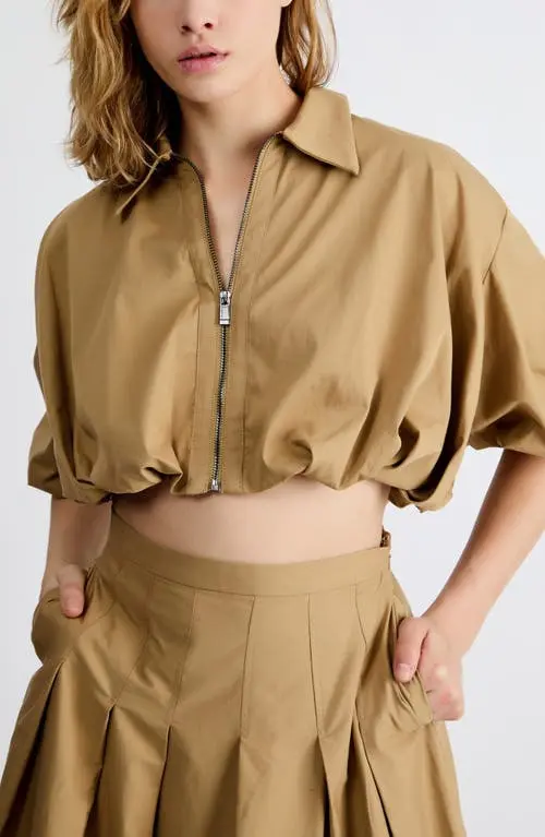 EXTRO & VERT Indie Zip-up Cropped Top