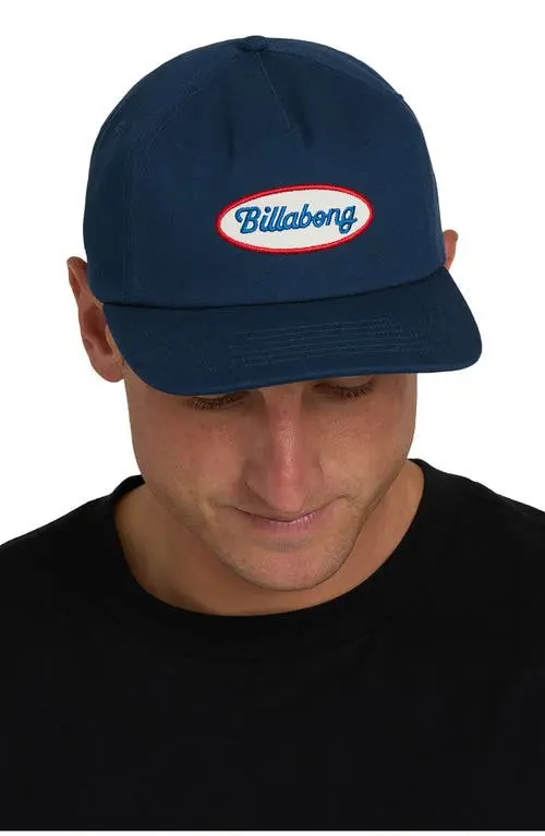 BILLABONG Baseball Cap With Embroidered Logo Detail - Dark Denim