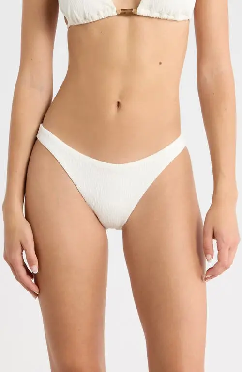 VIX PAULA HERMANNY Firenze Crinkle Bikini Bottoms - White