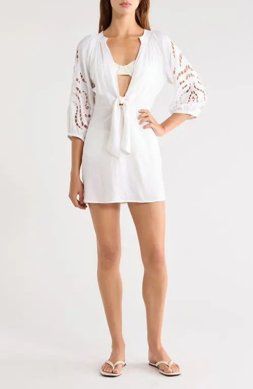 VIX PAULA HERMANNY Alice Cover-up Chemise - Off White